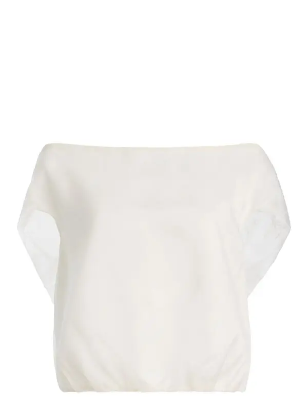 Staud Larissa Silk Top - Ivory
