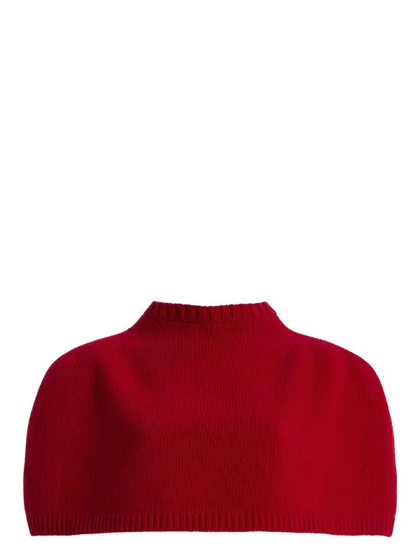 HIGH SPORT Selma Wool-cashmere Shrug - Red