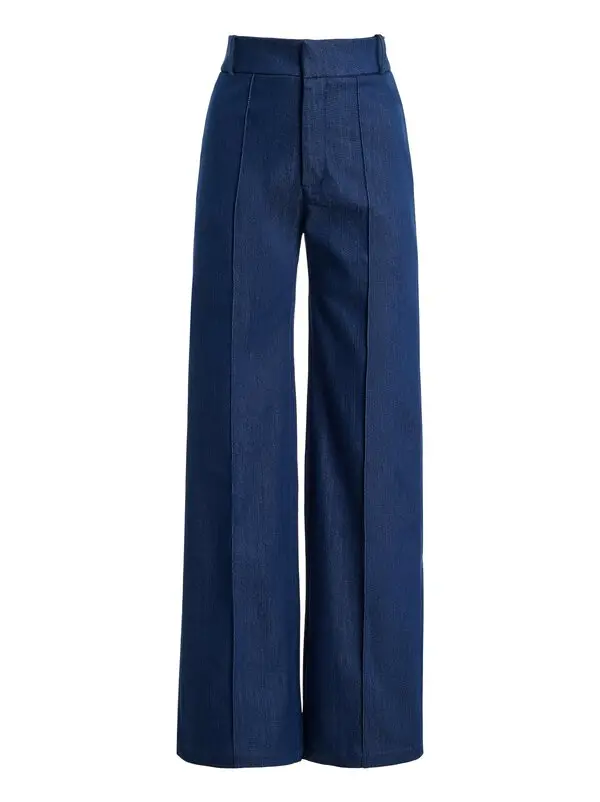 DESTREE High-rise Wide-leg Jeans - Blue