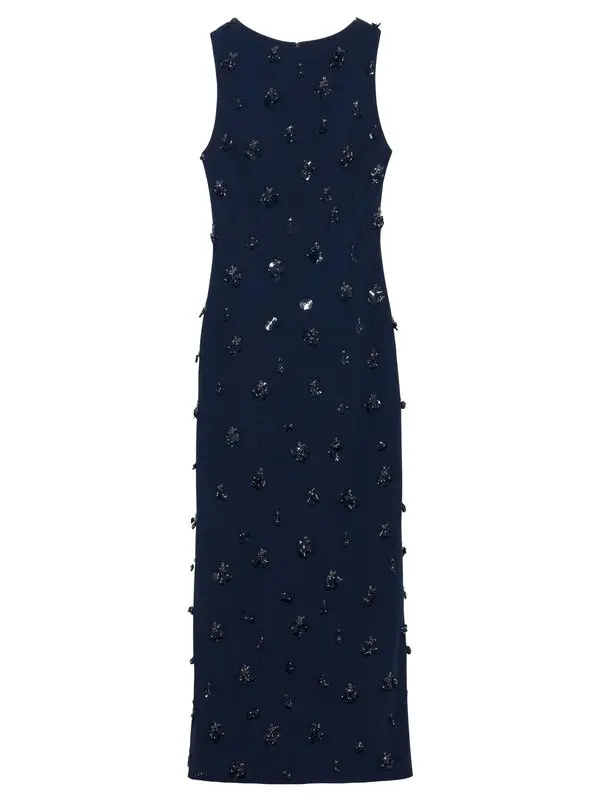 Simkhai Claudia Embellished Crepe Midi Dress - Black
