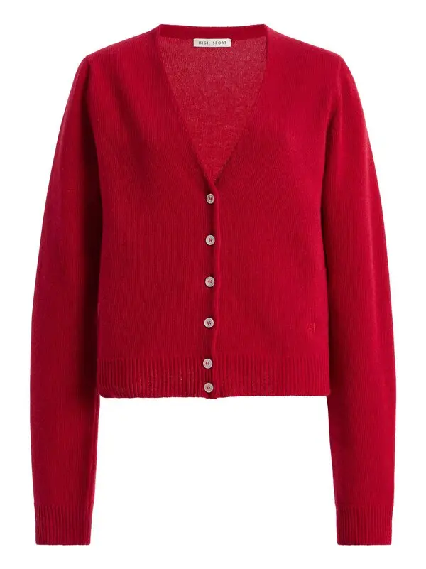HIGH SPORT Wool-cashmere Cardigan - Red