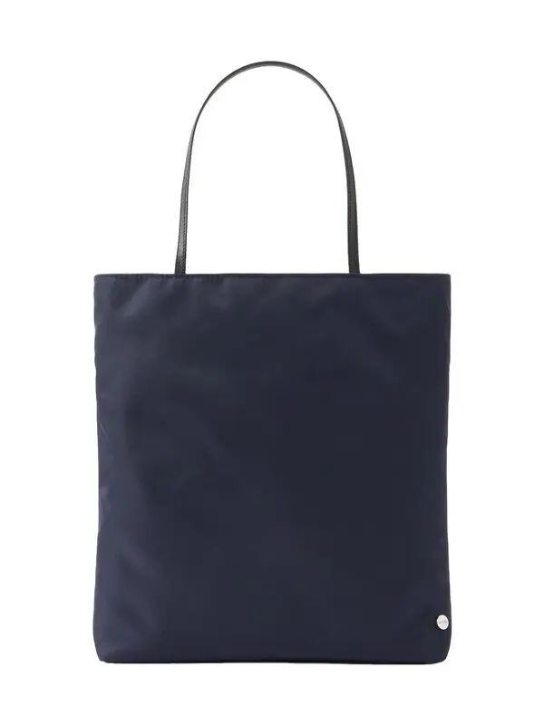 VALESQUE Thea Nylon Tote Bag With Leather Trim - Blue