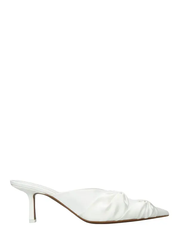 NEOUS Satin Geminga Heeled Mules 65 - Ivory