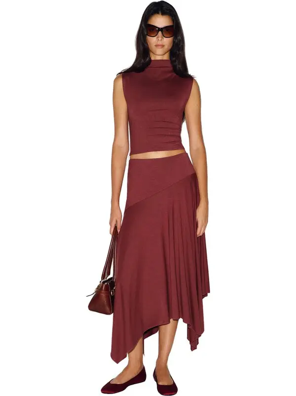 REFORMATION Flora Knit Two Piece Set - Red