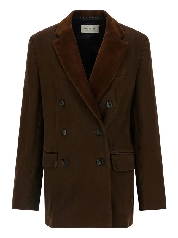 Dries Van Noten Double-breasted Tailored Jacket - Brown