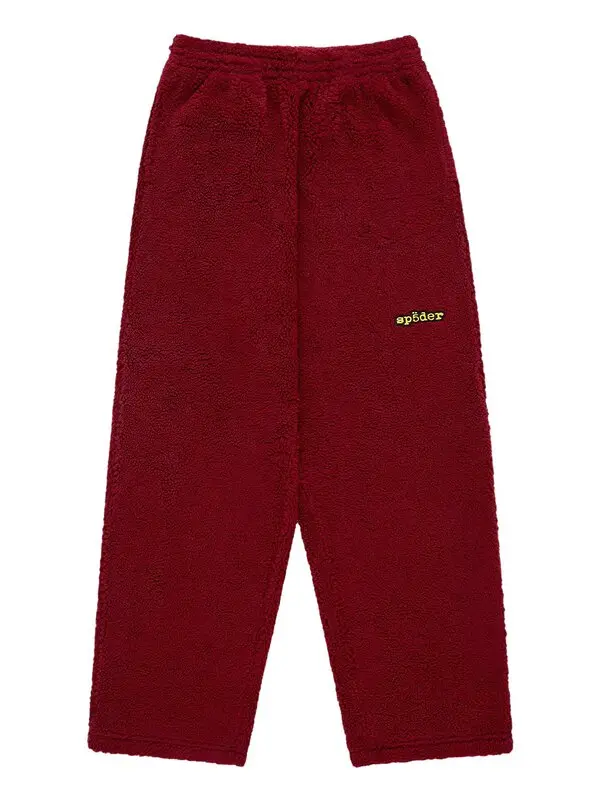 SP5DER Teddy Fleece Pant - Red