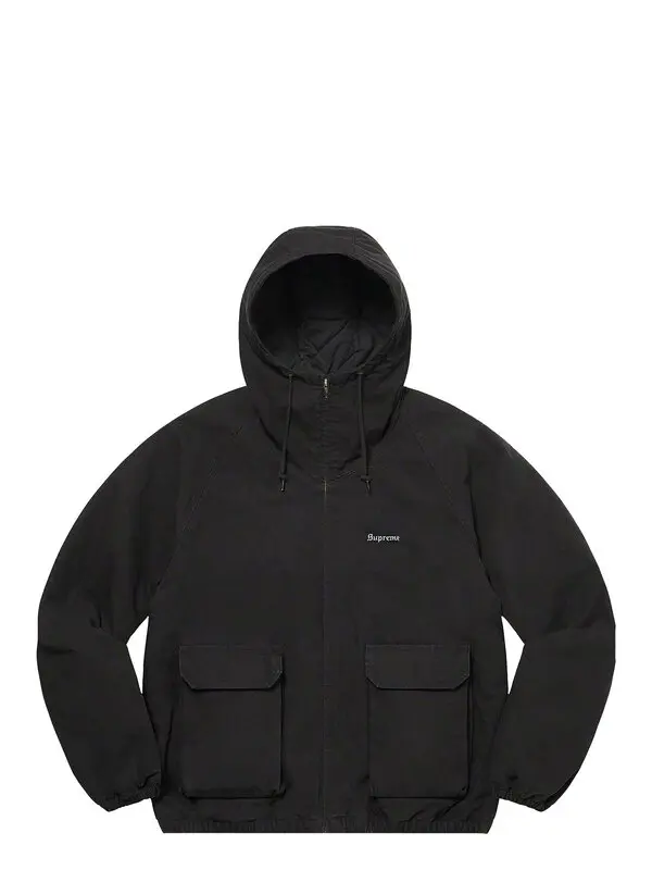 Supreme Cotton Hooded Jacket - Black
