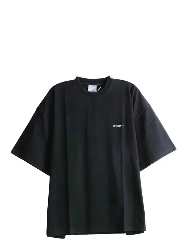 Vetements Logo-print Oversized T-shirt - Black