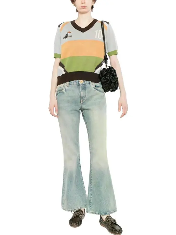 Farm Rio Toucan Knitted Top - Blue