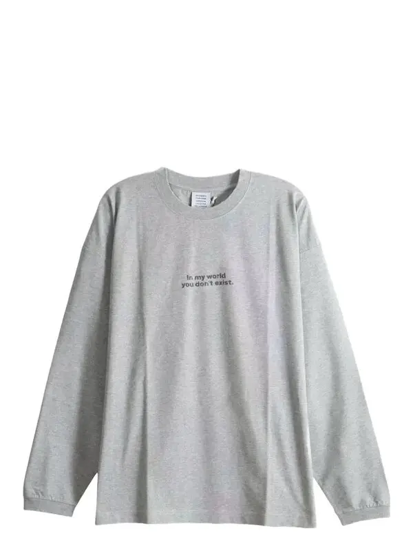 Vetements Slogan-print Long-sleeve T-shirt - Grey
