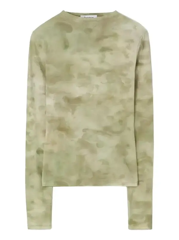 Rodebjer Karlai Long-sleeve T-shirt In Cloud Print - Green