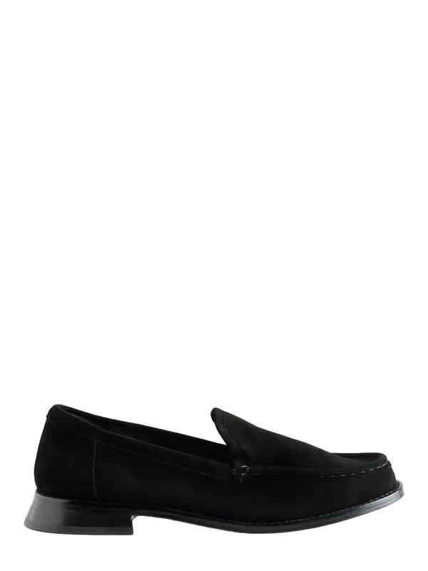 Quince Italian Leather Venetian Loafer - Black
