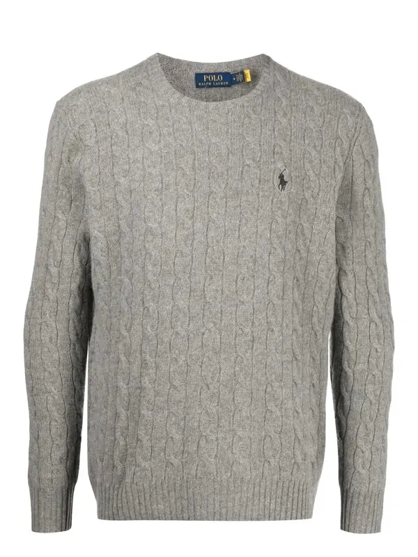 Polo Ralph Lauren Cable Knit Pullover - Gray