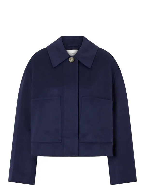 JOSEPH Kalaa Wool And Silk-blend Jacket - Blue