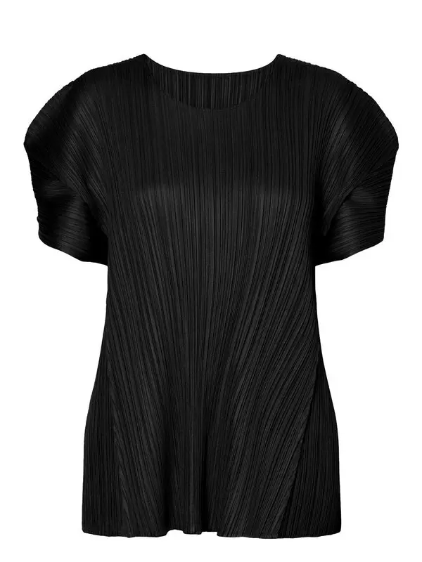 PLEATS PLEASE Issey Miyake Bouquet Plissé Blouse - Black