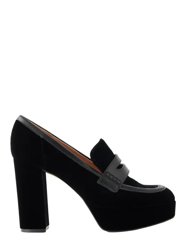 GIANVITO ROSSI Hadden Platform Loafer Pumps - Black