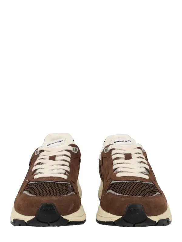 AUTRY Hyperway Low Suede & Leather Sneakers - Brown