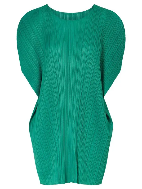 PLEATS PLEASE Issey Miyake Plissé Mini Dress - Green
