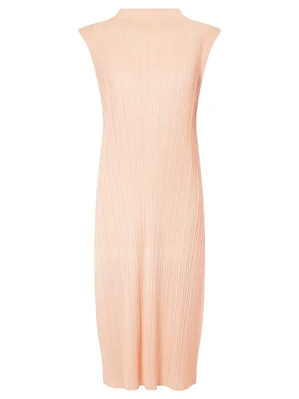 PLEATS PLEASE Issey Miyake Midi Dress - Pastel Orange
