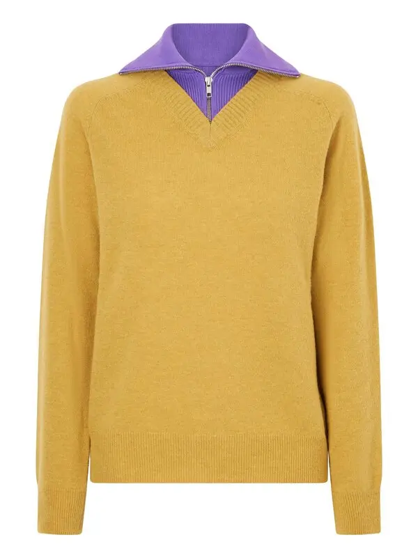 MAISON MARGIELA Ribbed Wool-blend Sweater - Mustard