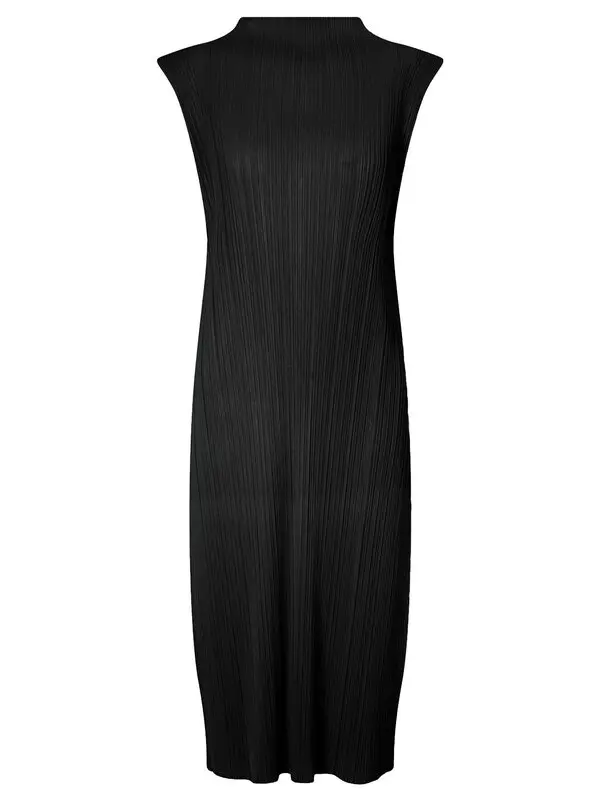PLEATS PLEASE Issey Miyake Midi Dress - Black