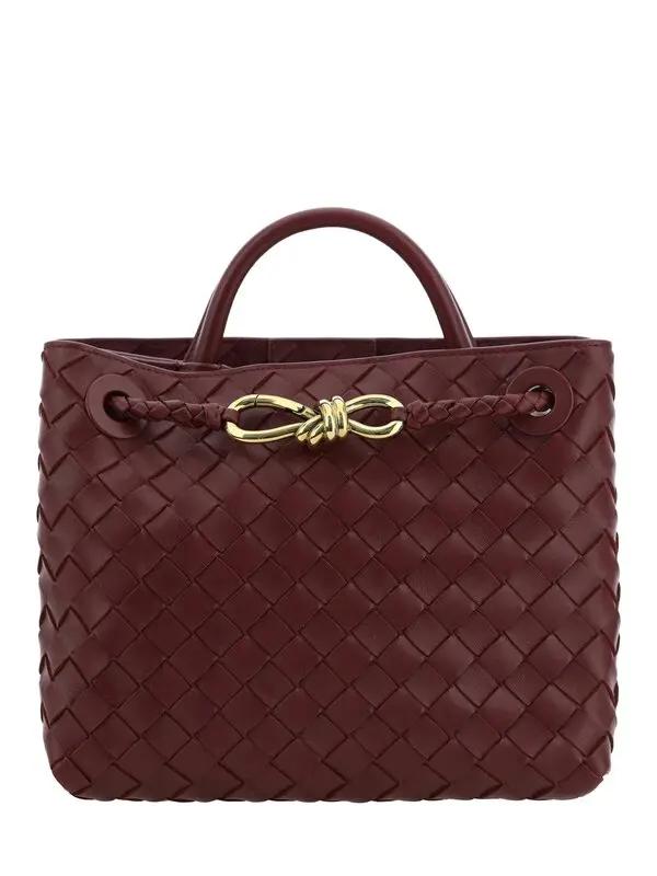 Bottega Veneta Lambskin Andiamo Shoulder Bag - Red
