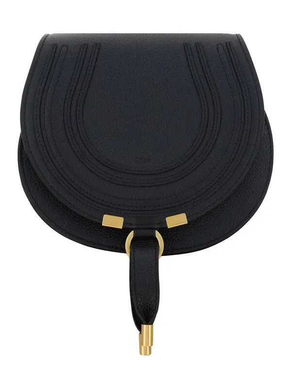 Chloé Small Marcie Leather Shoulder Bag - Black