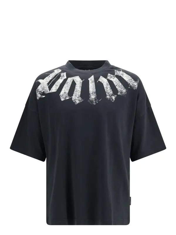 Palm Angels Big Neck Logo T-shirt - Black
