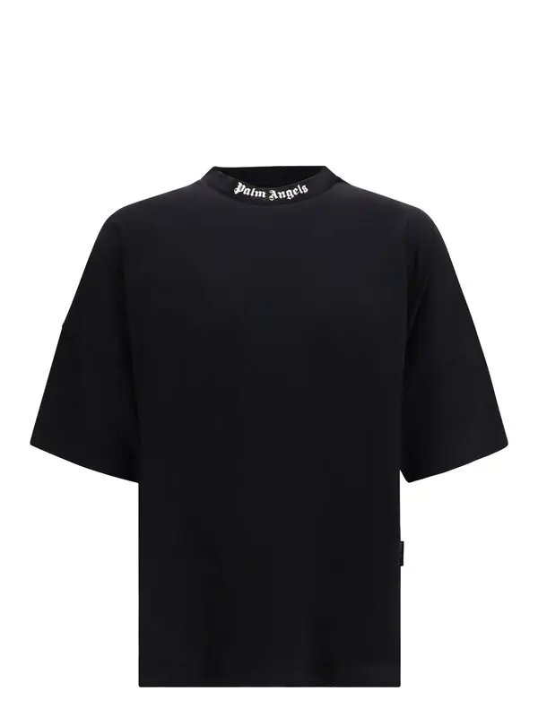 Palm Angels Classic T-shirt With Oversized Back Logo - Black