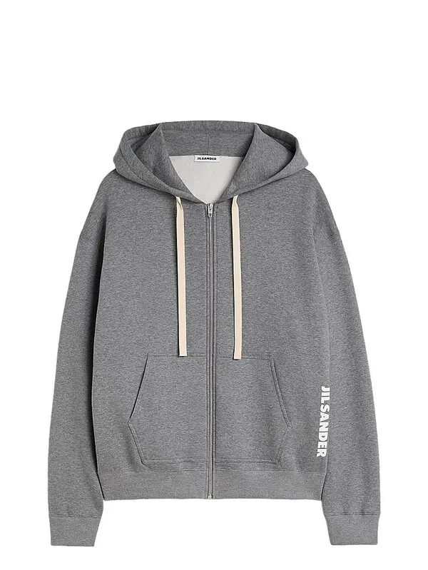 JIL SANDER Drawstring Logo Hoodie - Koala