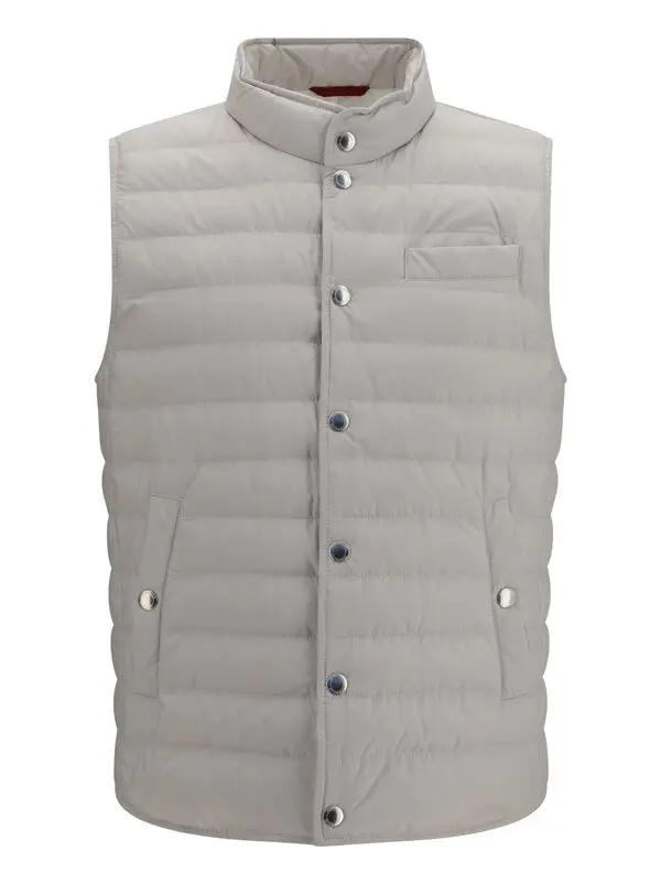 Brunello Cucinelli Sleeveless Padded Gilet - White