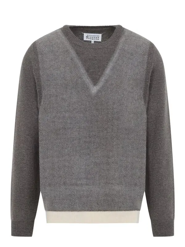 MAISON MARGIELA Fused Knit V-neck Sweater - Multicolor