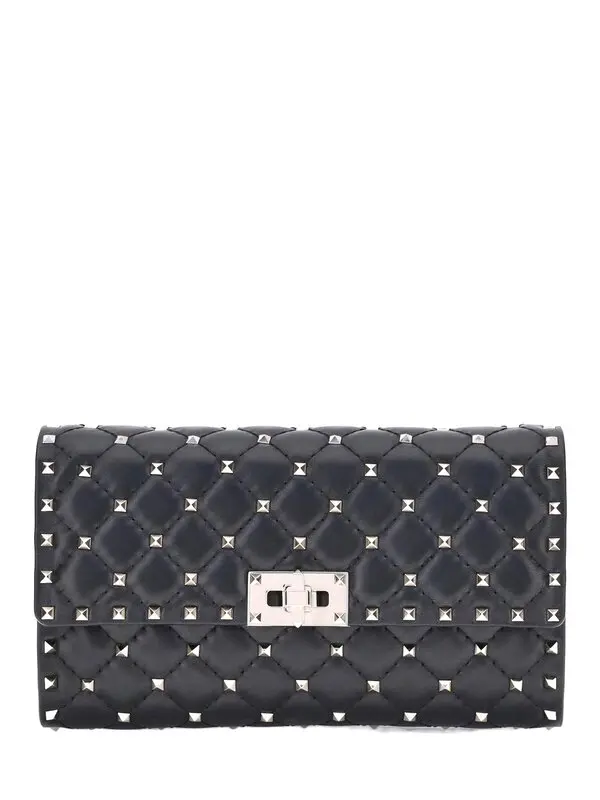 Valentino Garavani Rockstud Spike Nappa Shoulder Bag - Black