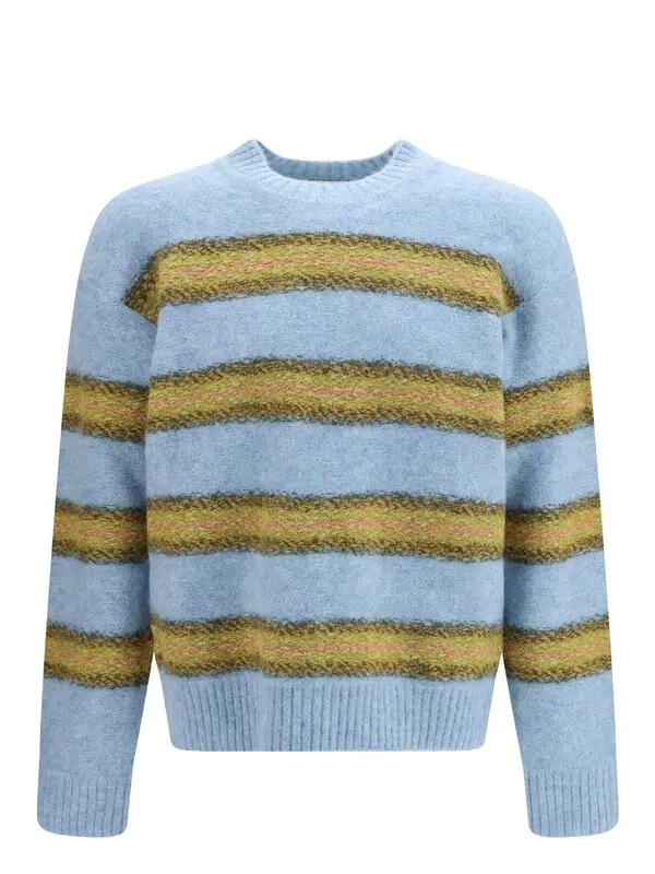 Dries Van Noten Striped Crewneck Sweater - Blue
