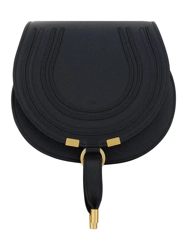 Chloé Small Marcie Leather Shoulder Bag - Black