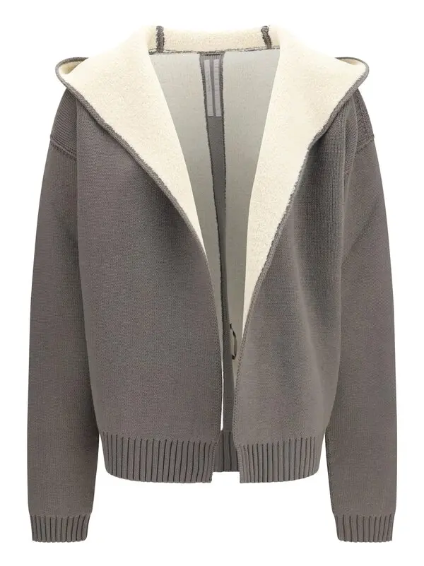 Rick Owens Hoodie Robe Sweater - Gray