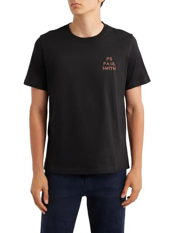 Paul Smith Logo Organic Cotton T-shirt - Black