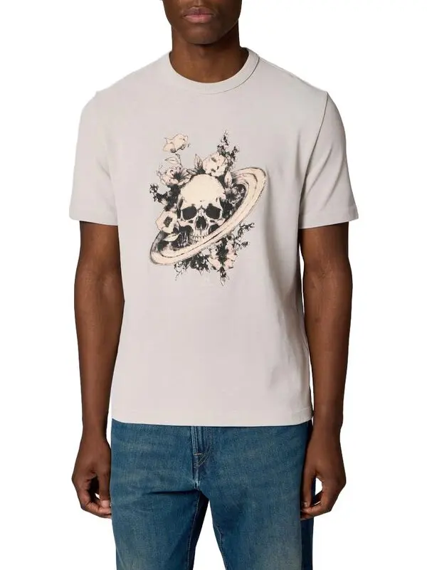 Paul Smith Skull Floral Graphic T-shirt - Grey