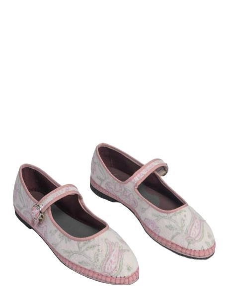 FLABELUS Camellia Mary Jane Flat Shoes - Green