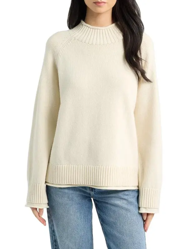Rag & Bone Hazel Roll Neck Sweater - Ivory