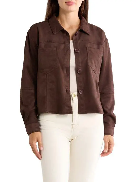 BEACHLUNCHLOUNGE Faux Suede Jacket - Java