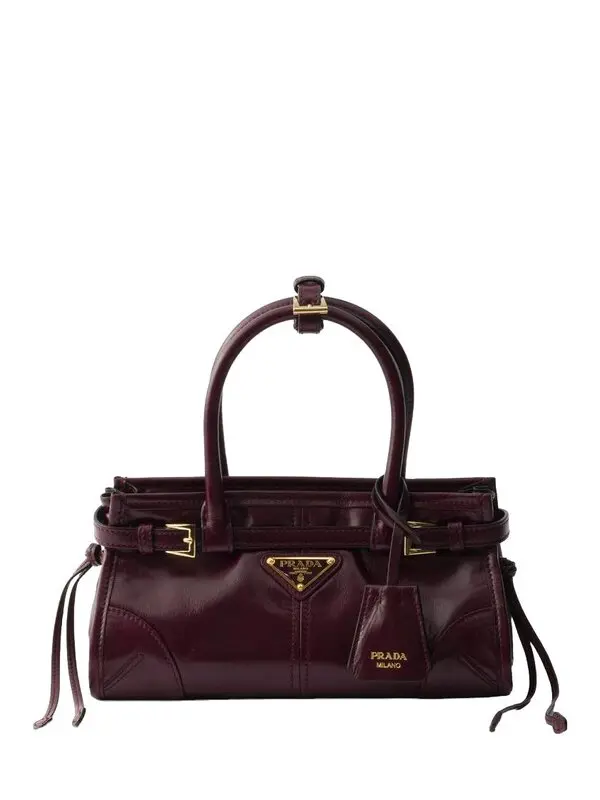 Prada Bonnie Leather Mini Tote Bag - Red