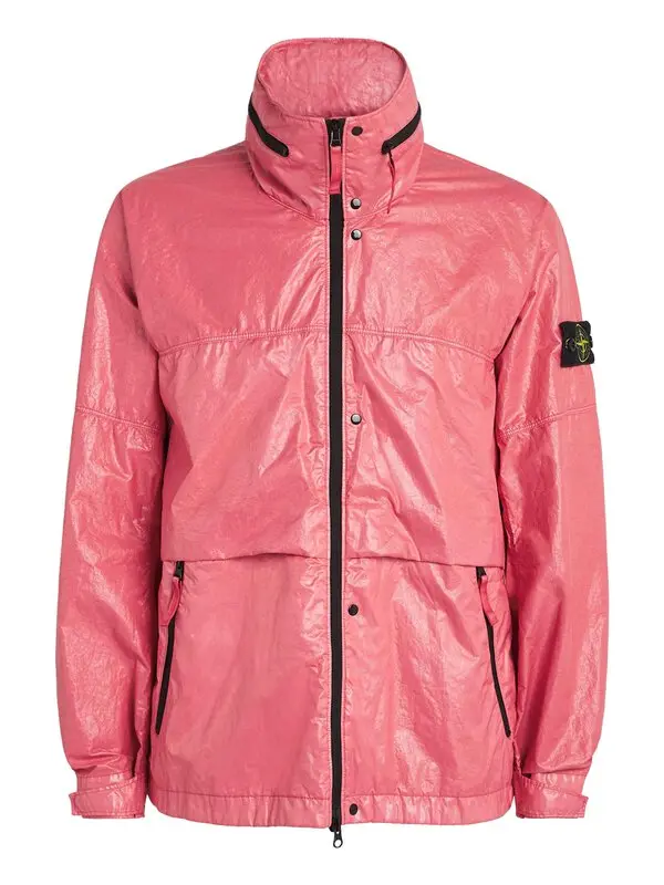 Stone Island Nylon 3l-tc Hooded Jacket - Red
