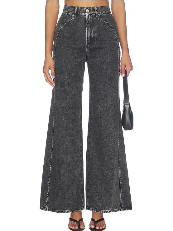 Veronica Beard High Rise Wide Leg Jeans - Tornado