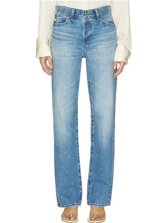 Ag Sydney Straight Jean In Blue - Candid