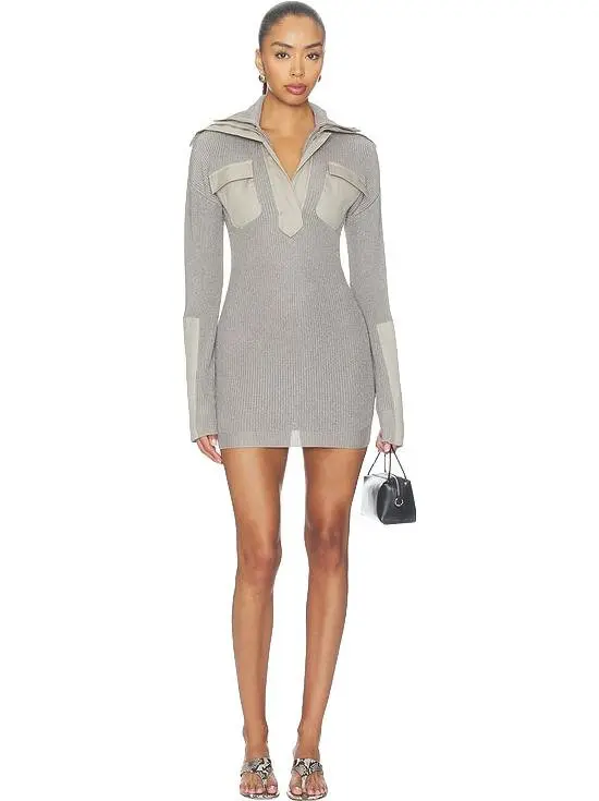 AYA MUSE Xira Knit Mini Dress - Slate