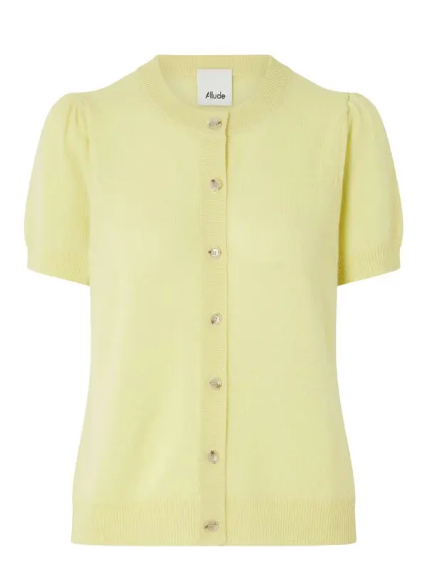 ALLUDE Cashmere Cardigan - Yellow