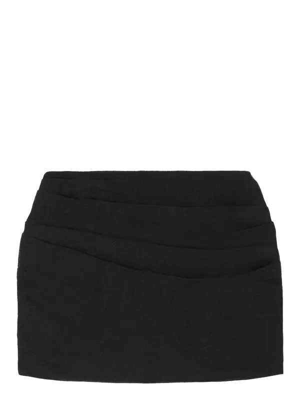 Le Kasha Organic Linen High-waisted Midi Skirt - Black