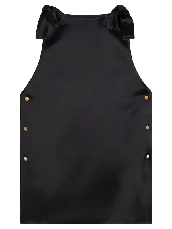 Celine Mini Dress In Viscose Satin - Black