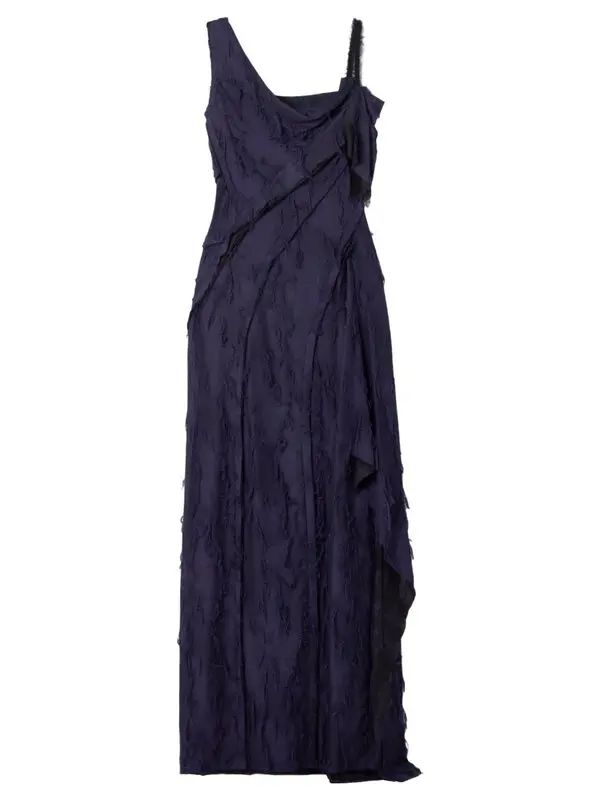 JASON WU Asymmetric Embroidered Maxi Dress - Black